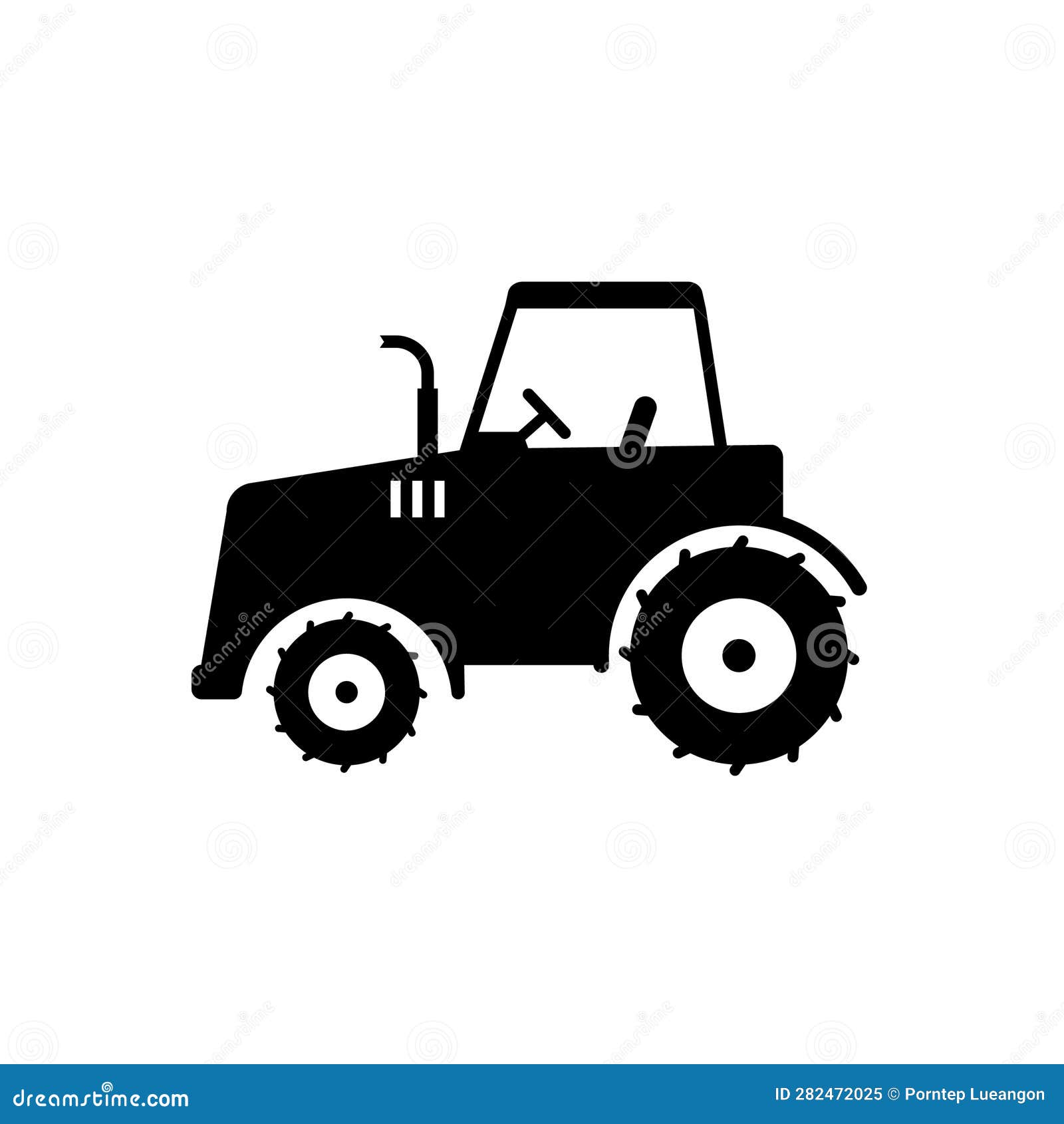 Tractor Logo Icon Vector.Silhouette Tractor Farming | CartoonDealer.com ...
