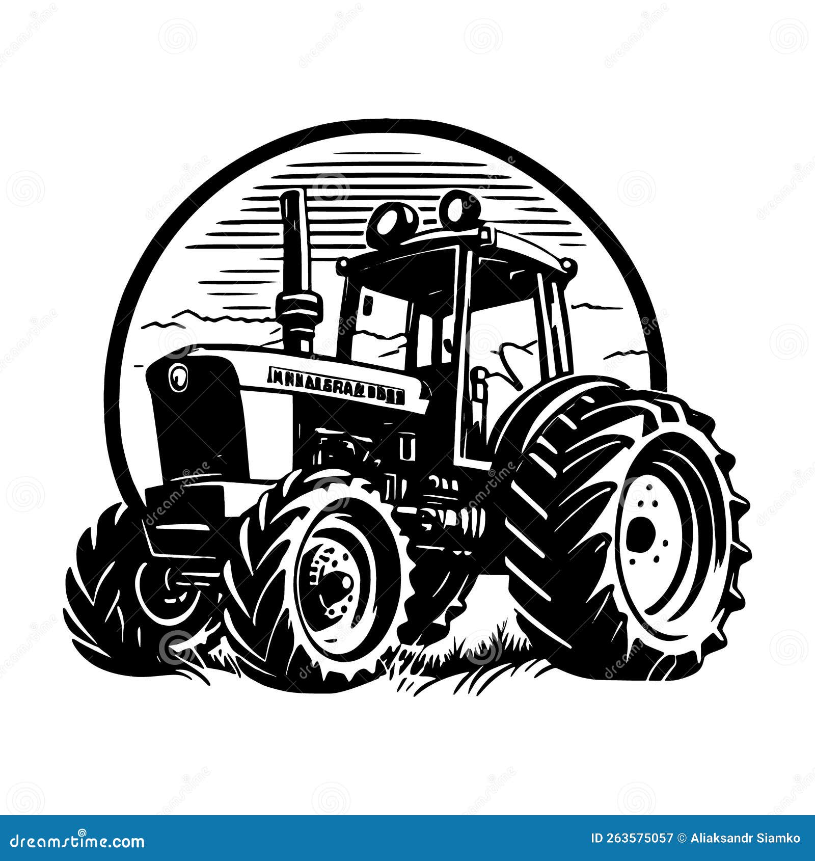 Tractor Logo Illustration, Emblem Design Stock Vector - Illustration of ...