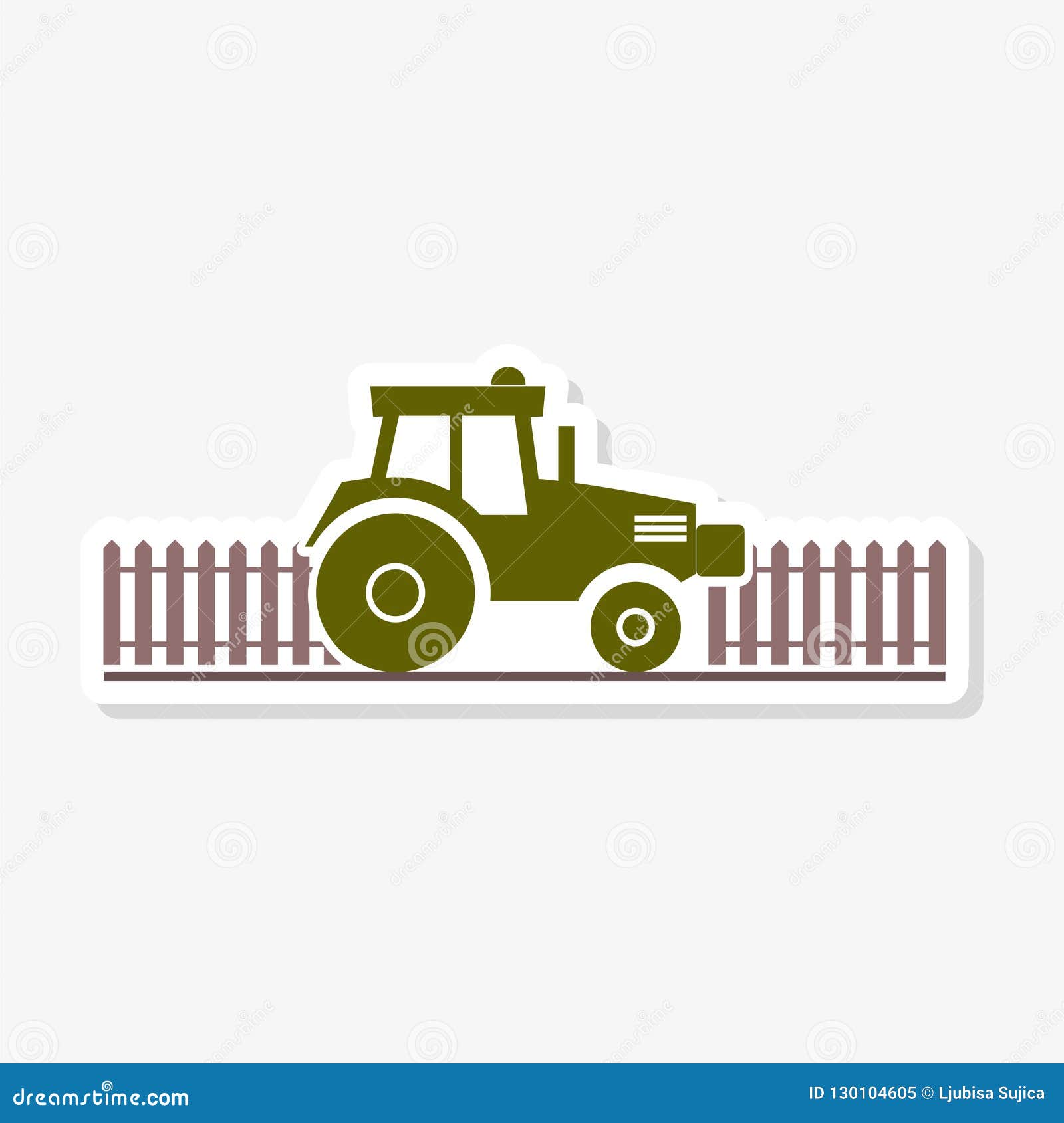 Tractor logo sticker stock vector. Illustration of healthy - 130104605
