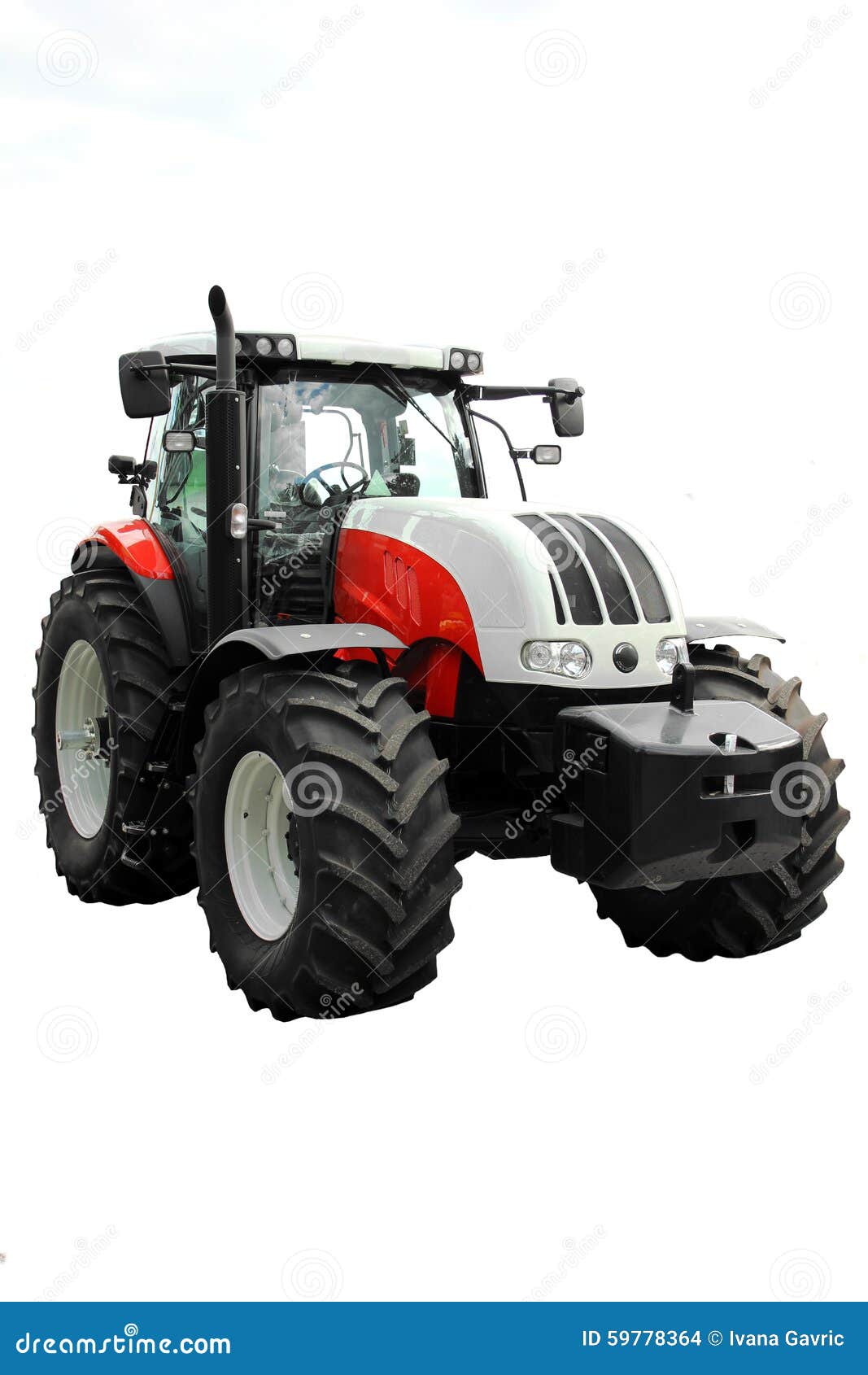 Tractor Moderno Aislado En El Fondo Blanco Fotos De Stock - Download ...