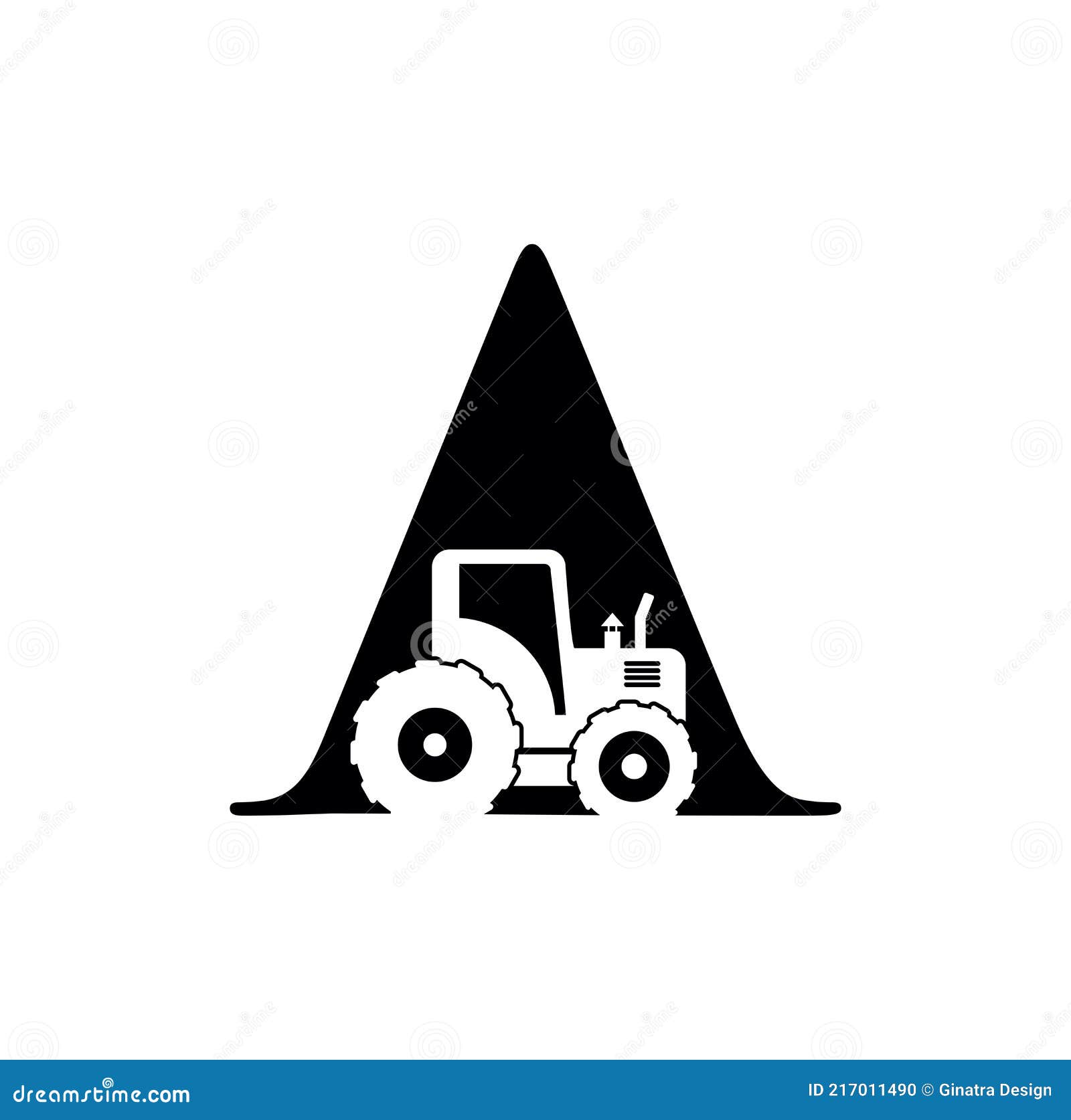 Tractor Monogram Logo Initial Letter a Stock Vector - Illustration of ...