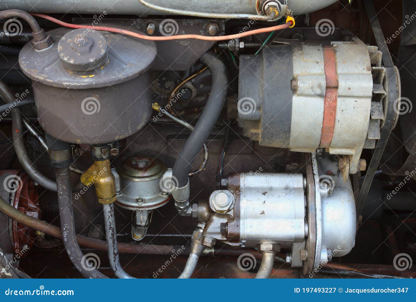 Engine Farm Tractor Fuel Motor Mechanical Technology Stock Image ...