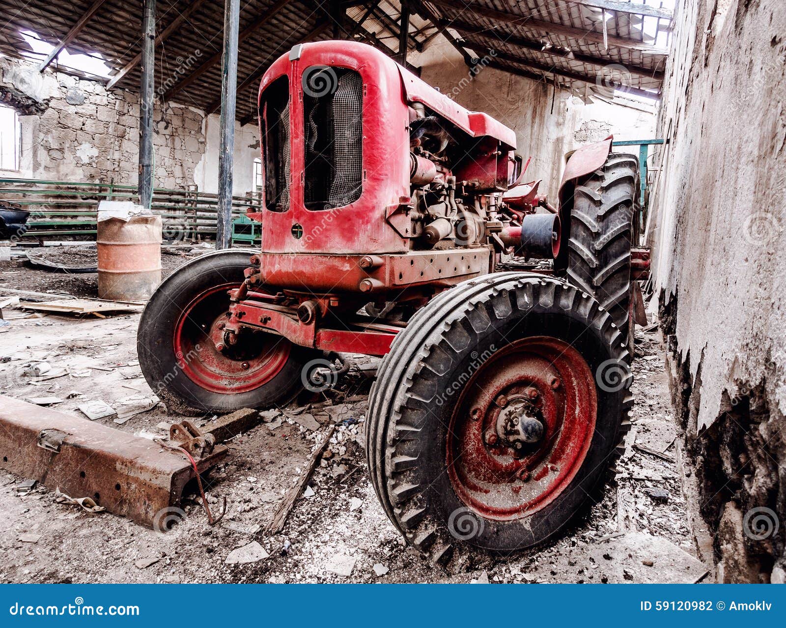 Tractor stock photo. Image of derelict, decay, rustic - 59120982