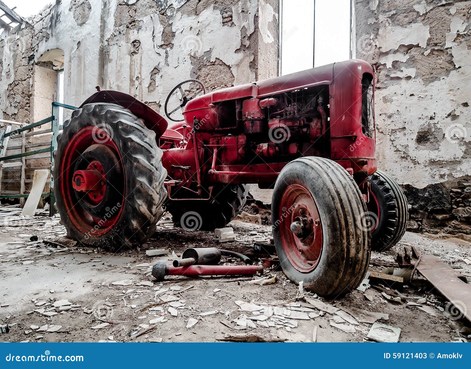 Tractor stock image. Image of deserted, decrepit, decay - 59121403