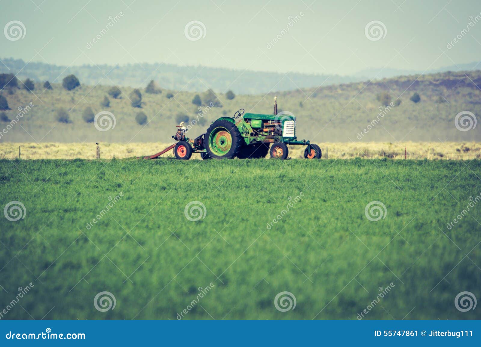 Tractor stock image. Image of cultivate, farmland, aged - 55747861