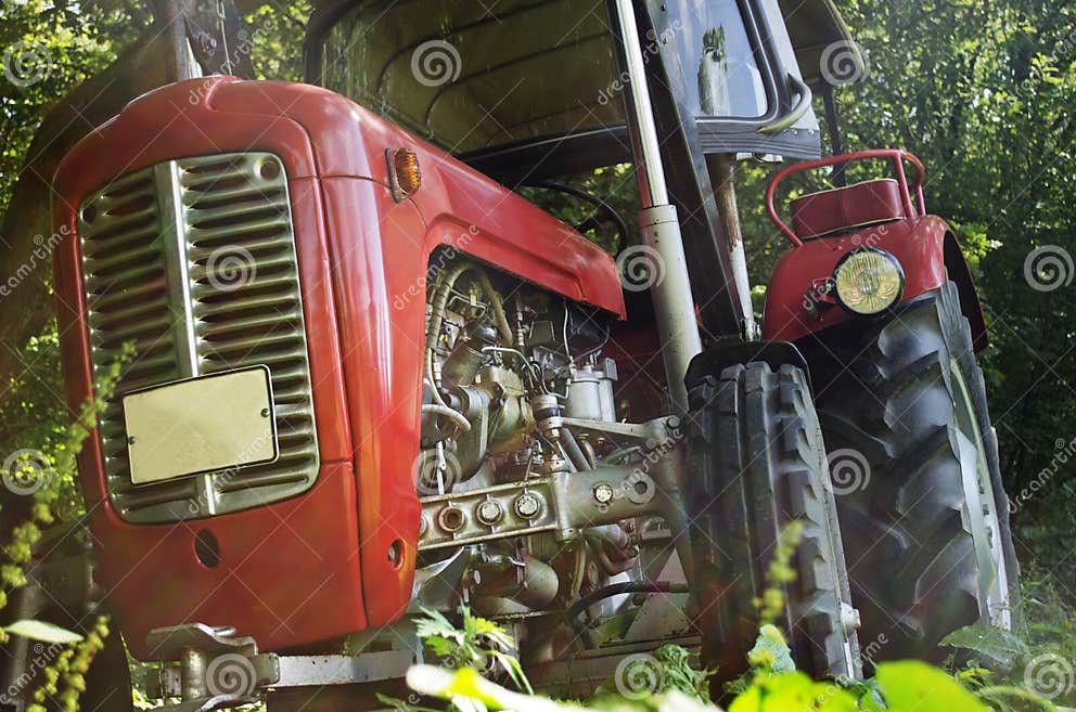 Tractor oldtimer stock photo. Image of agriculture, green - 29109372