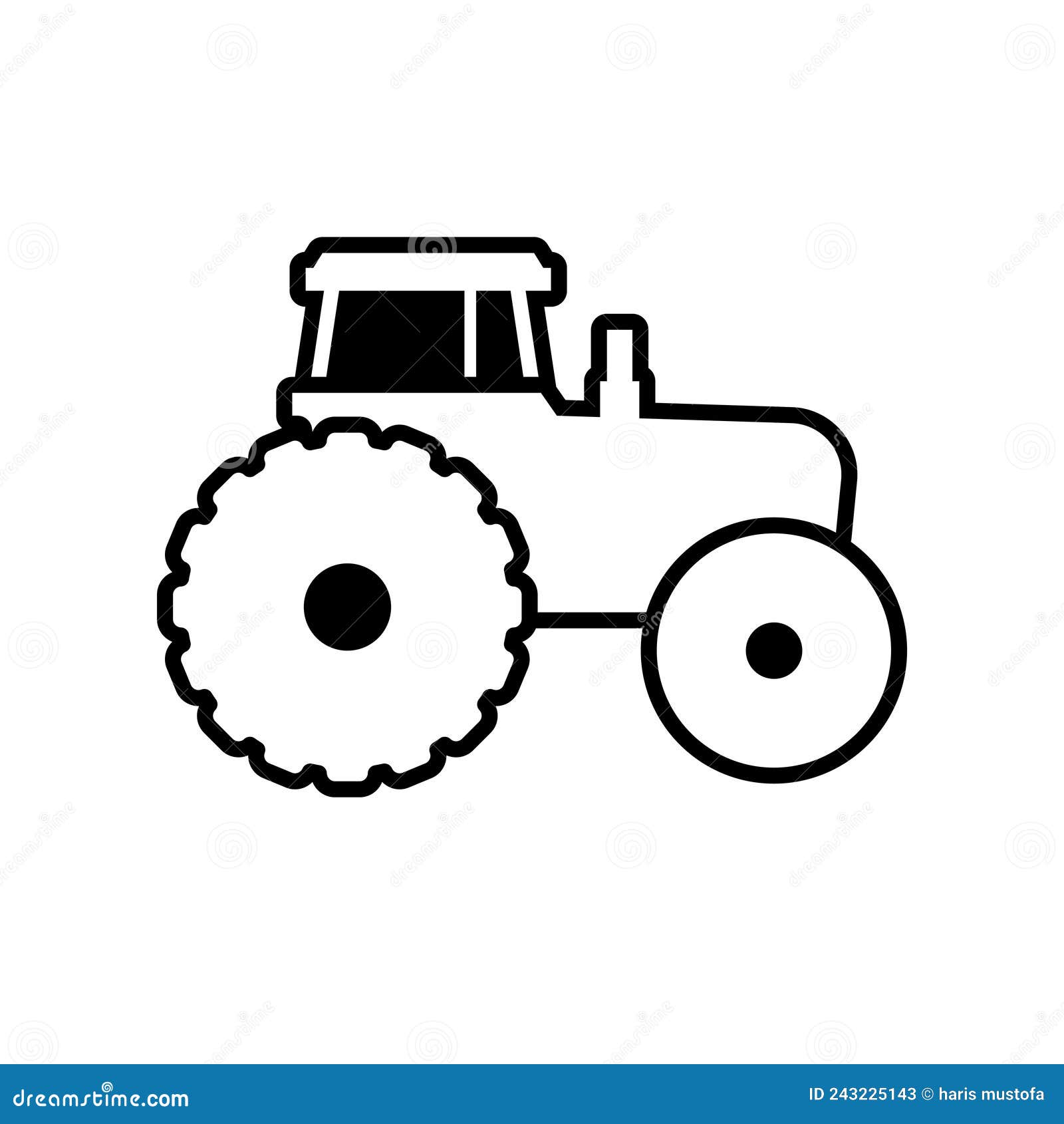 Tractor Outline Icon Design Template Vector Isolated Stock Vector ...