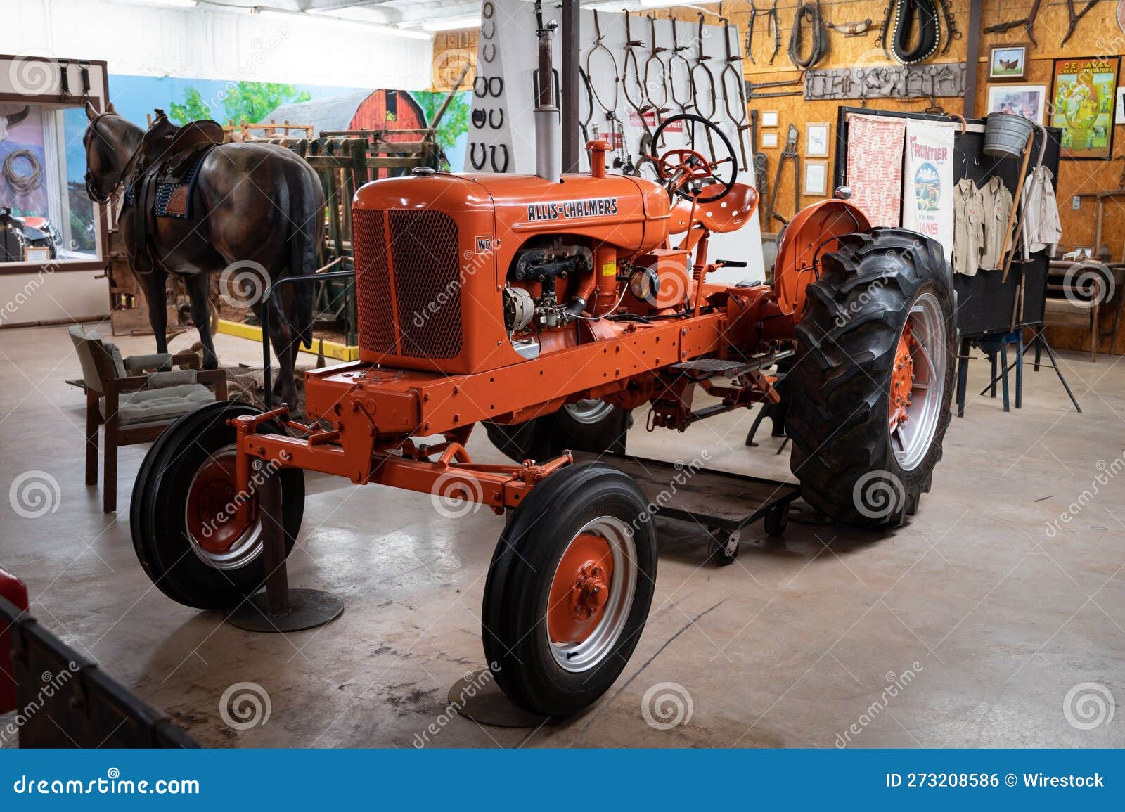 Tractor is Parked Inside a Garage Editorial Photo - Image of equipment ...