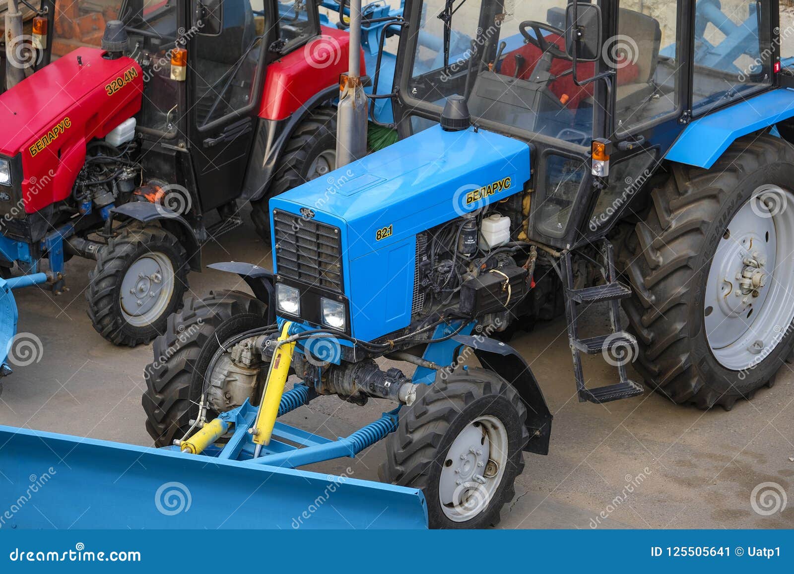 Tractor on a Parking in Moscow Editorial Photo - Image of power, street ...