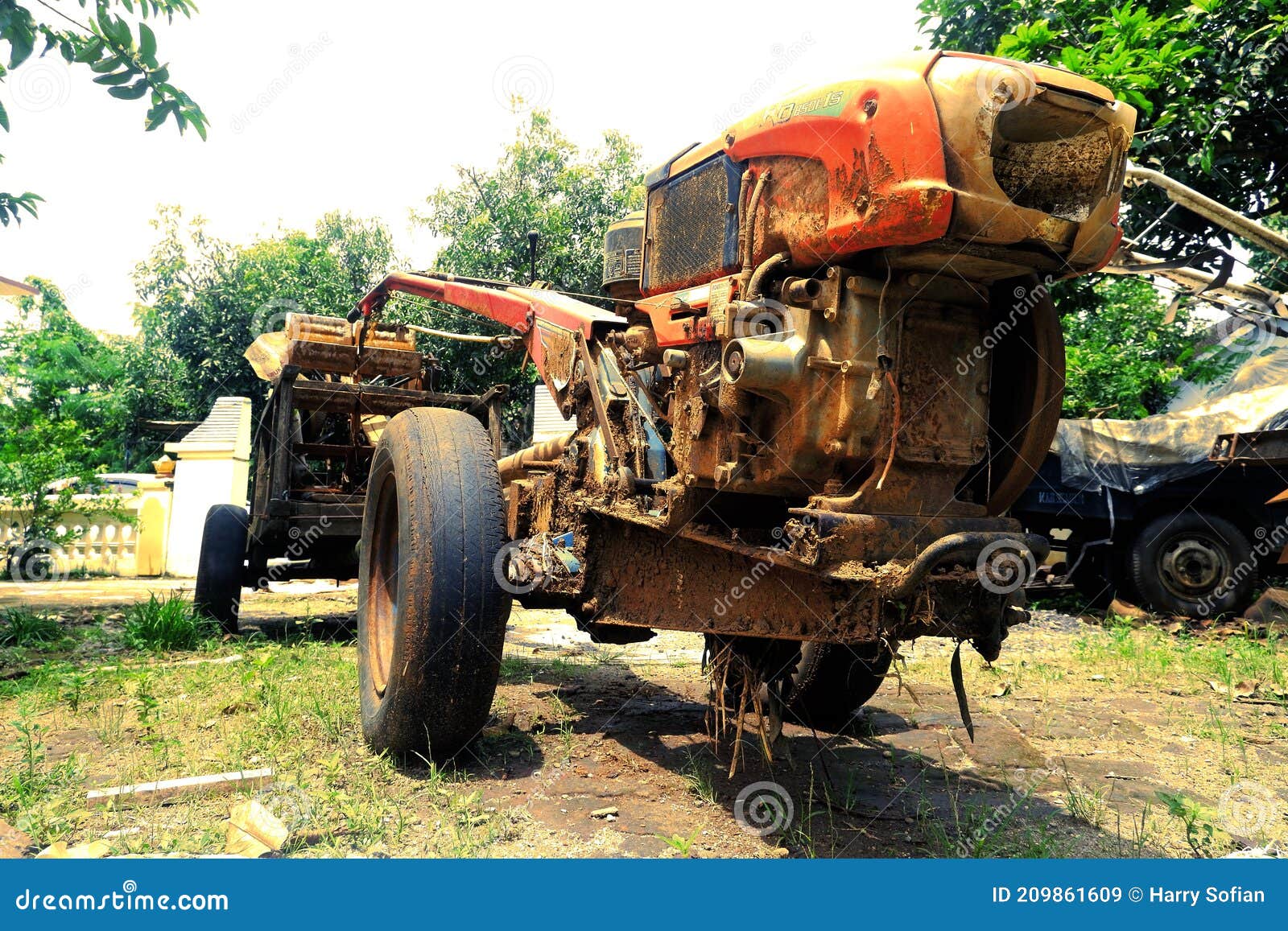 Tractor Parking after Working Stock Image - Image of delivering, moving ...
