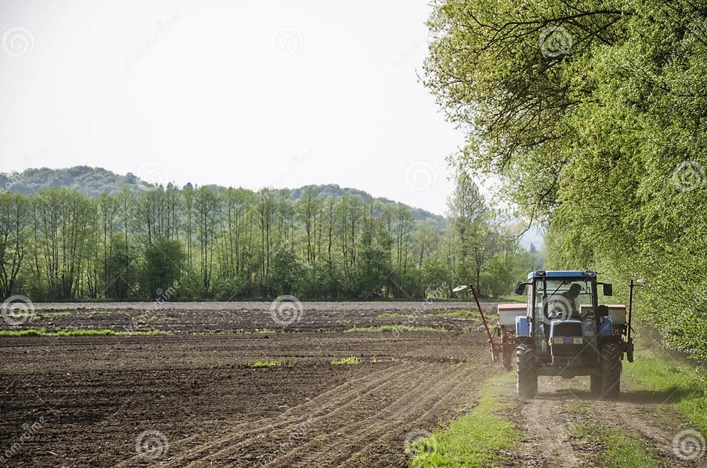 Tractor on path stock image. Image of soil, rural, landscape - 31299771