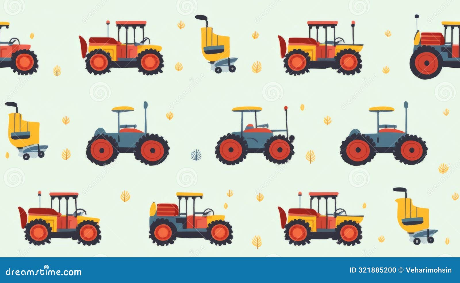 Tractor Pattern. Children S Illustration, Pattern for Wallpaper ...