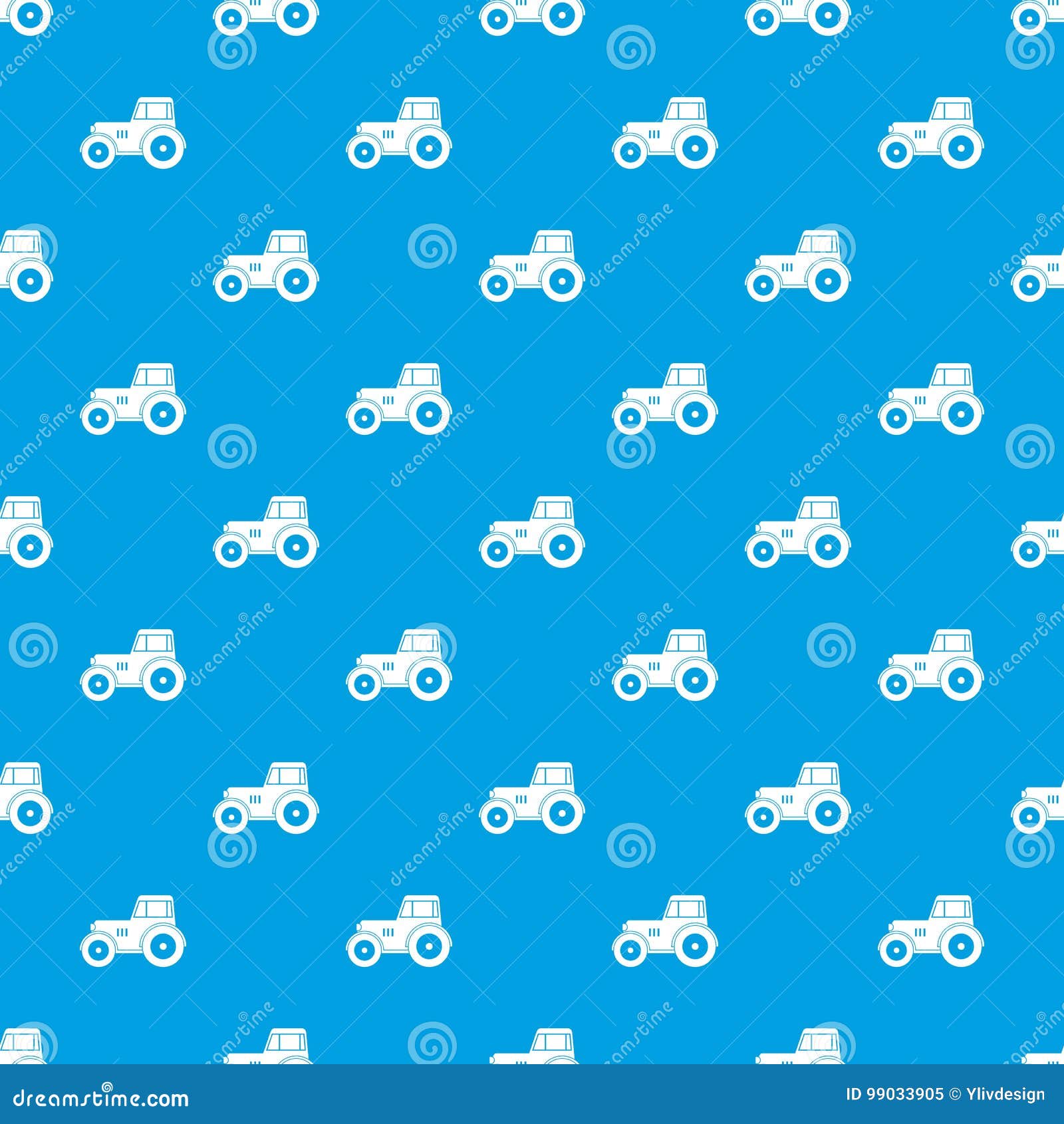 Tractor Pattern Seamless Blue Stock Vector - Illustration of ...