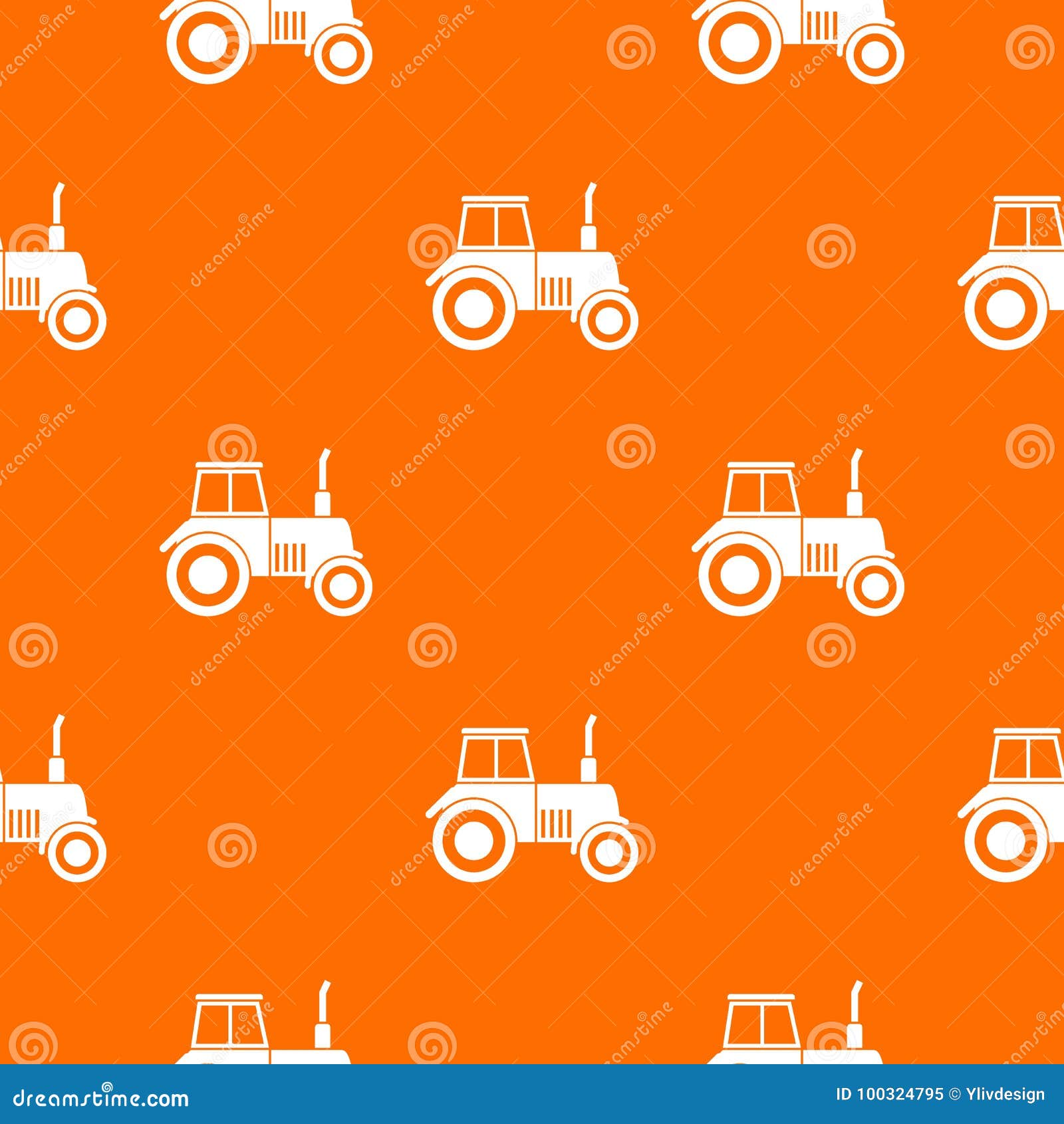 Tractor pattern seamless stock vector. Illustration of machine - 100324795