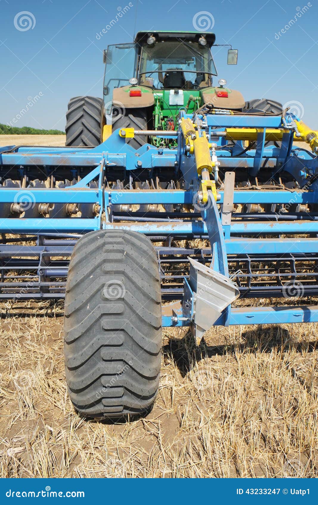 Tractor with a plow stock image. Image of industrial - 43233247