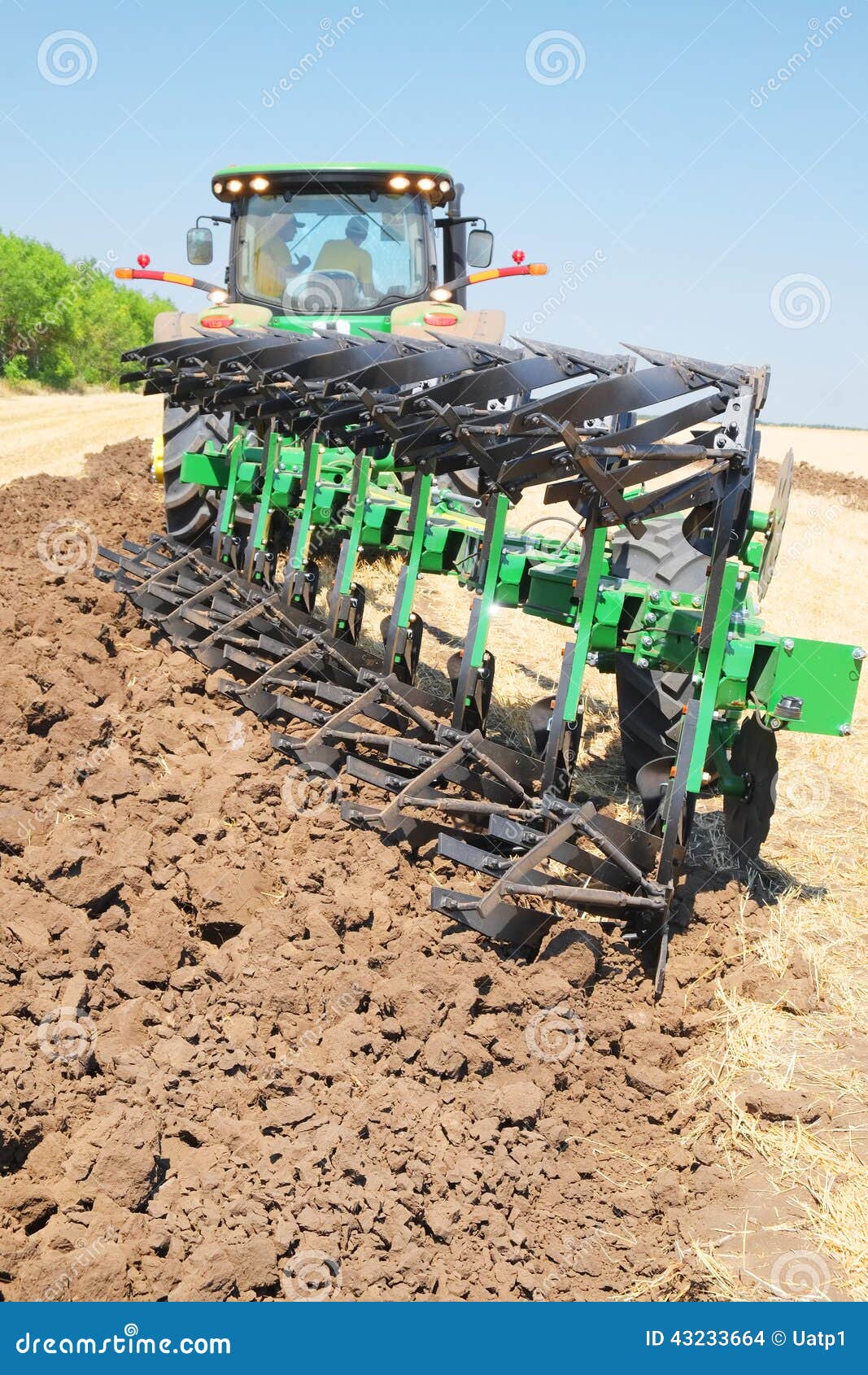 Tractor with a plow stock photo. Image of industry, rural - 43233664