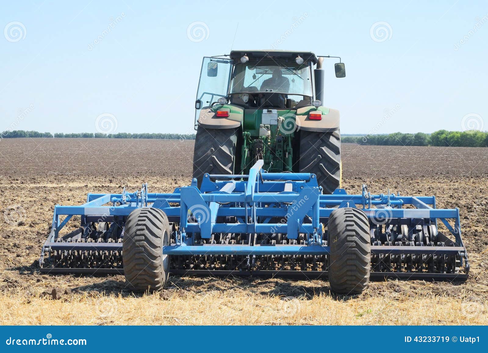 Tractor with a plow stock image. Image of modern, industry - 43233719