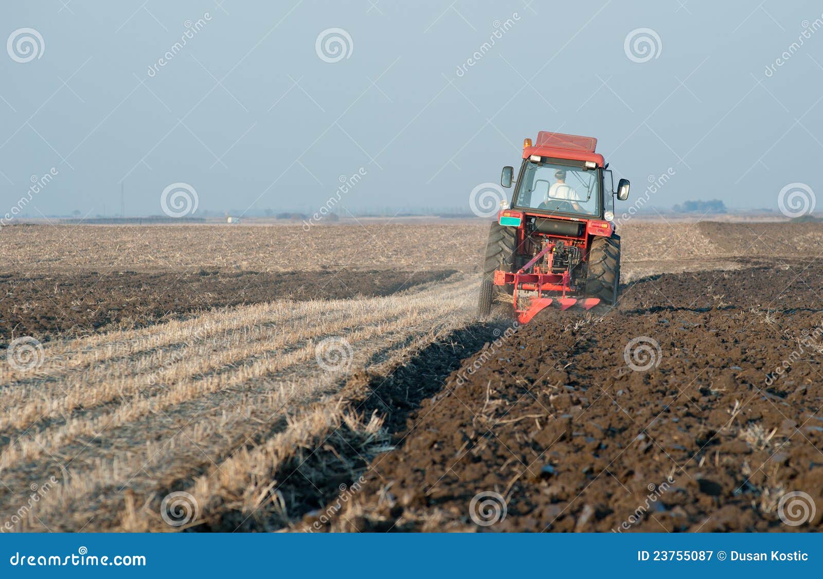 Tractor Plowing stock image. Image of field, rural, crop - 23755087
