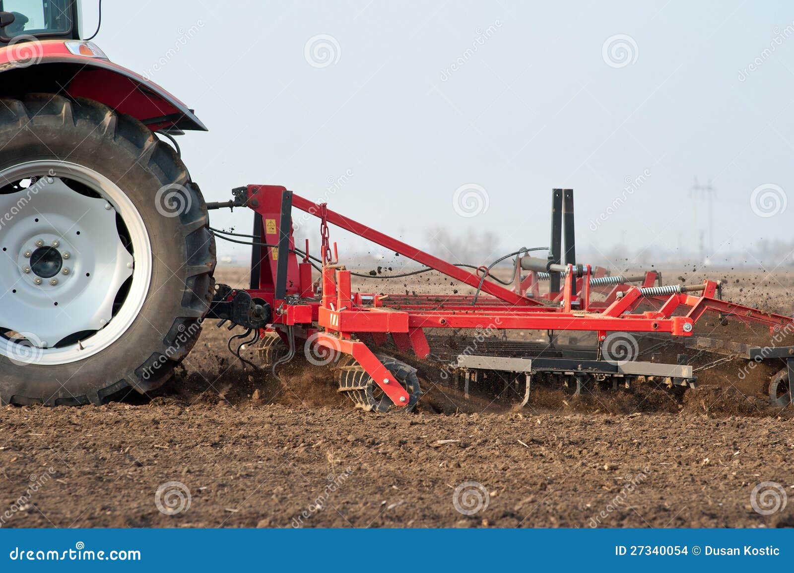 Tractor plowing stock photo. Image of environment, farmer - 27340054