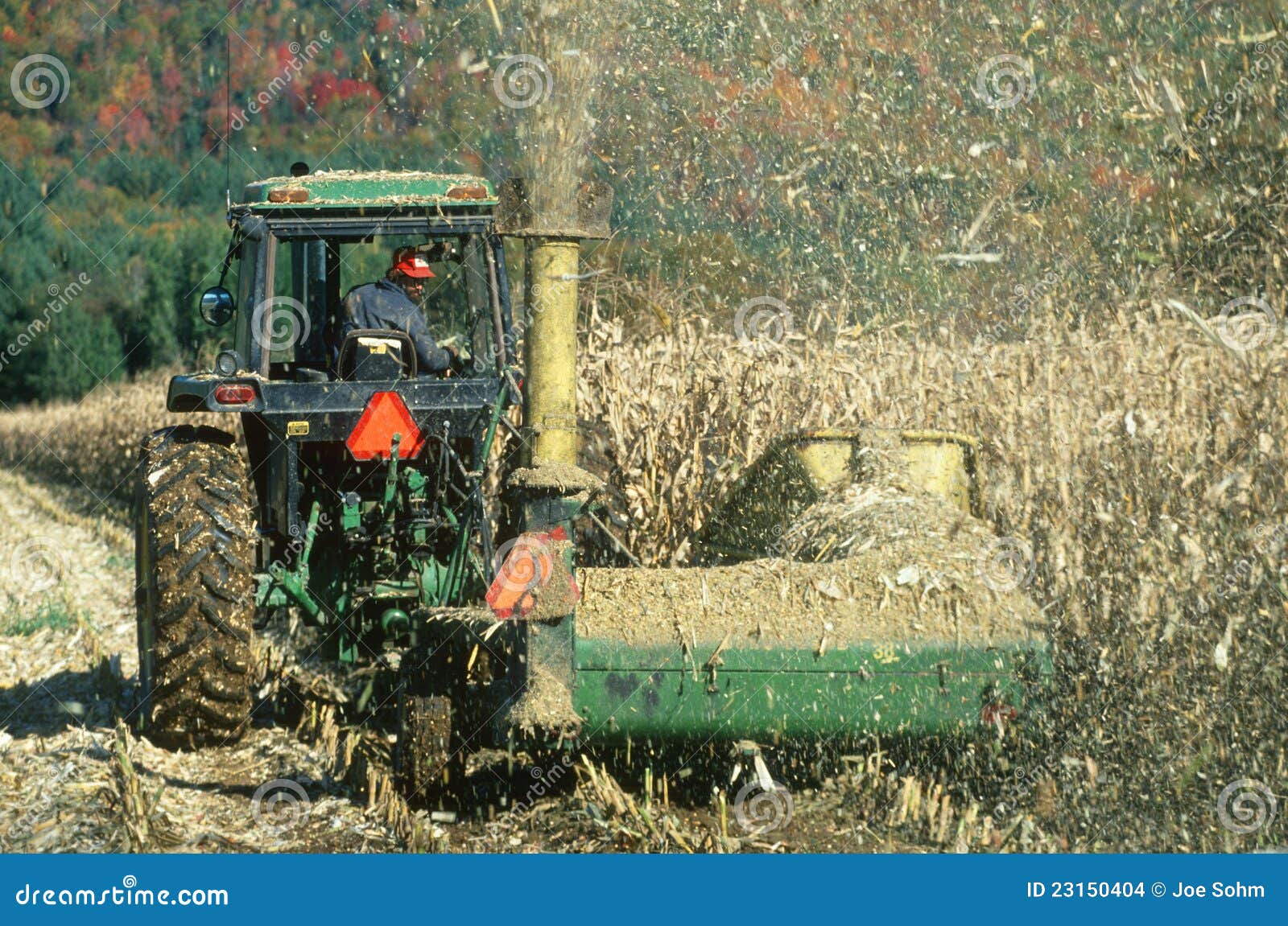 Tractor Plowing Corn Fields Editorial Stock Image - Image of ...