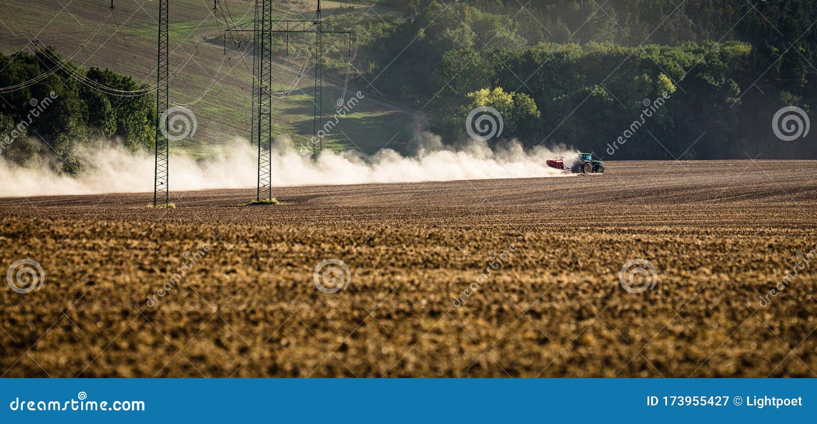 Tractor plowing a field editorial photography. Image of agriculture ...