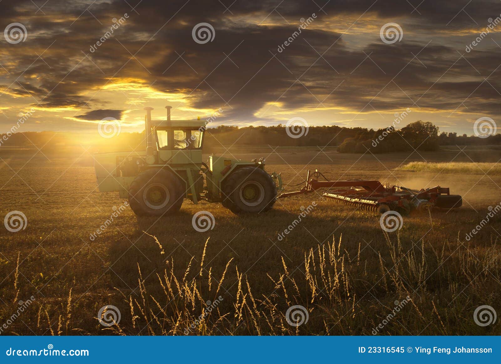 Tractor plowing a field stock image. Image of country - 23316545