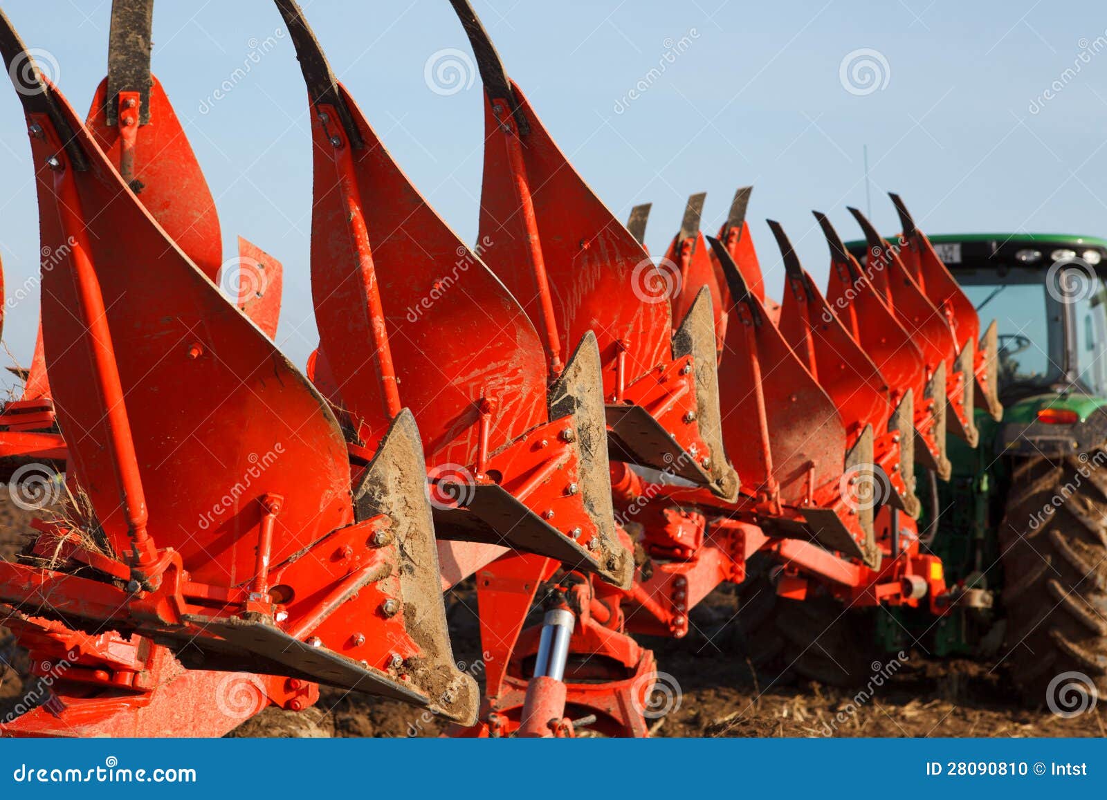 Tractor plowing field stock photo. Image of cultivate - 28090810