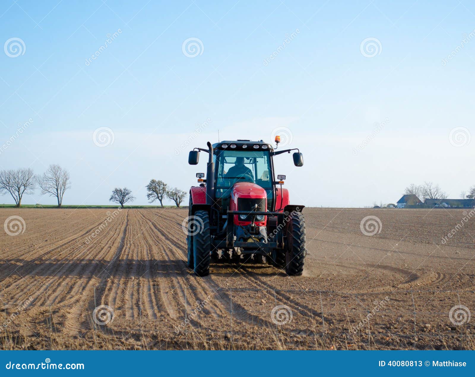 Tractor plowing fields stock image. Image of food, land - 40080813