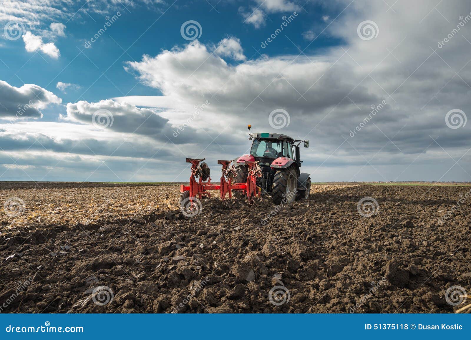 Tractor Plowing stock photo. Image of cultivated, equipment - 51375118