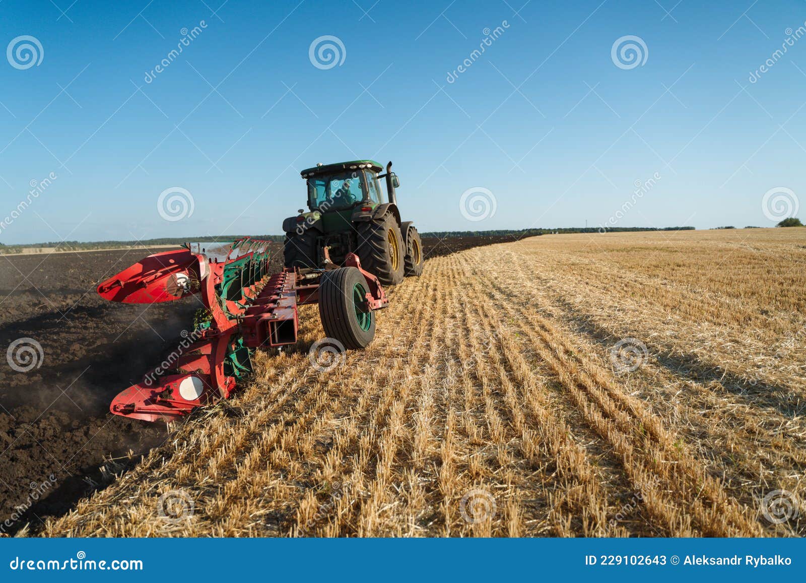 The Tractor Plows the Land. Agriculture Image Stock Image - Image of ...