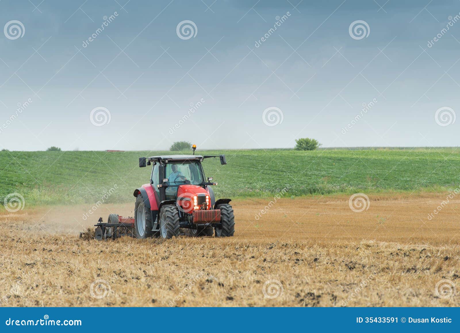 Tractor Preparation the Field Stock Image - Image of grain, industry ...