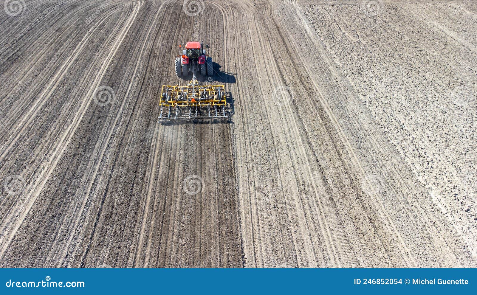 Tractor Preparing Field at Spring Stock Photo - Image of spring, point ...