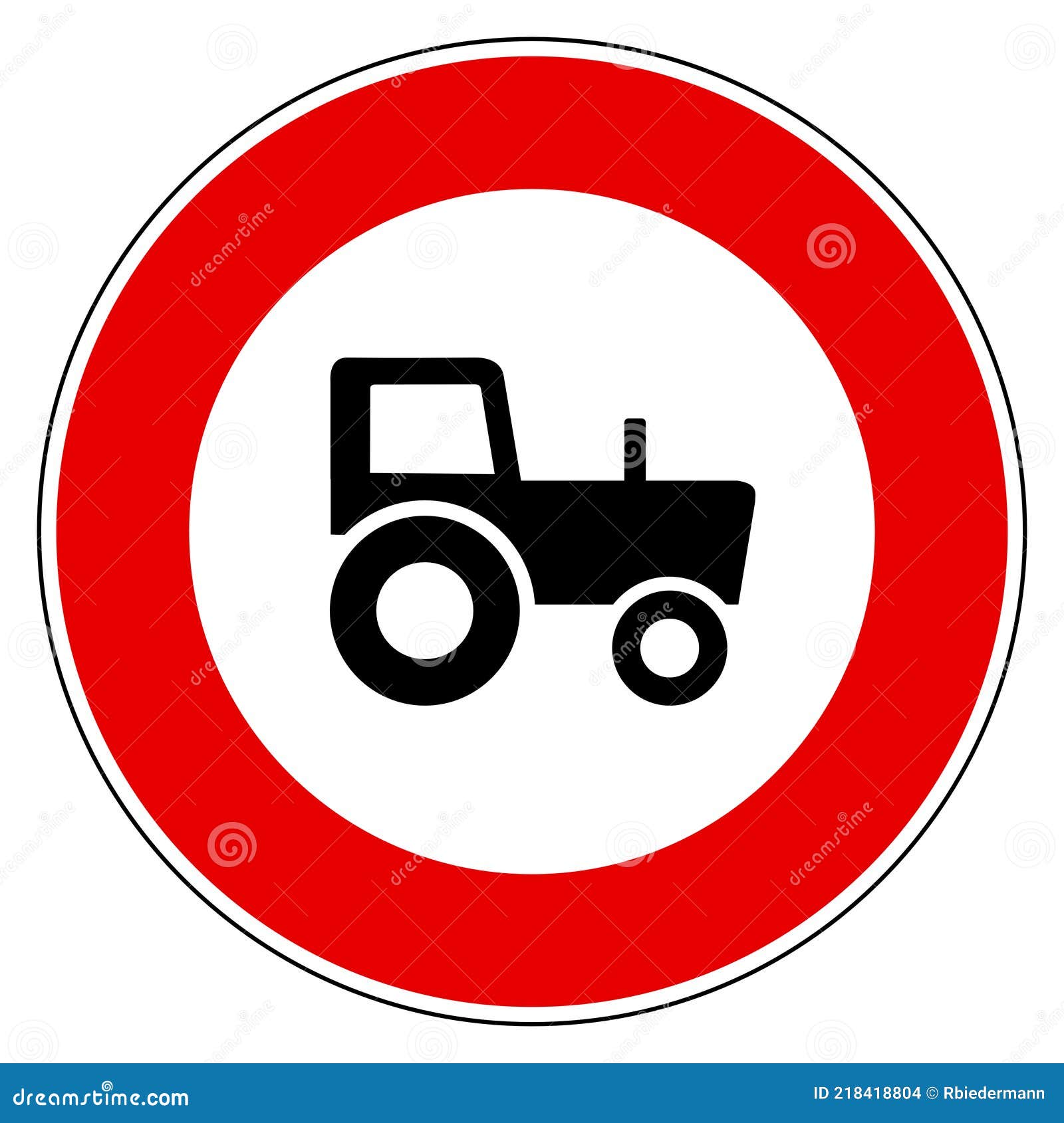 Tractor and Prohibition Sign Stock Vector - Illustration of ...