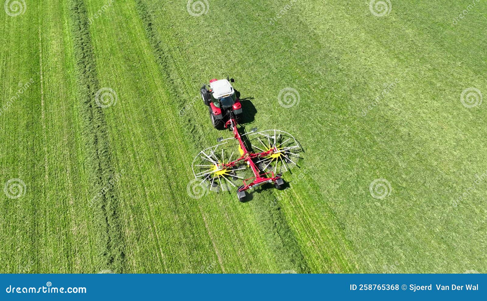 Tractor Pulling a Rotary Rake Stock Footage - Video of angle, activity ...