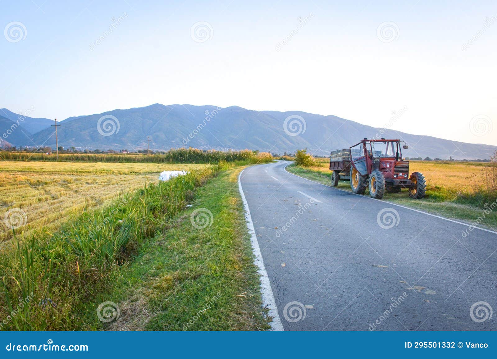 Tractor on the Road in the Countryside Editorial Photography - Image of ...