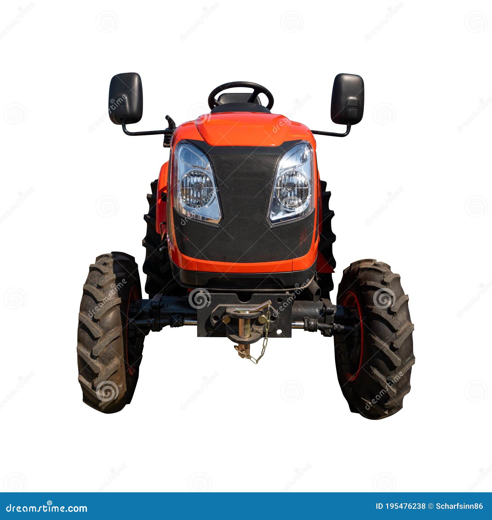 Tractor rojo pequeño foto de archivo. Imagen de rueda - 195476238