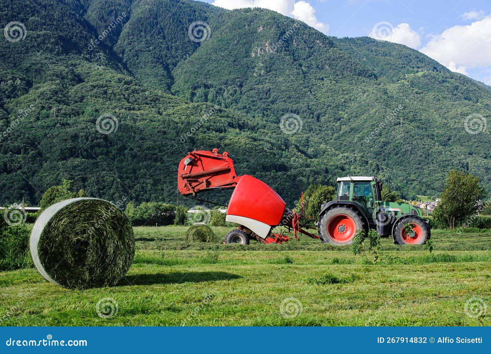 Tractor with round baler stock photo. Image of harvesting - 267914832 Tractor with round baler stock photo. Image of harvesting - 267914832