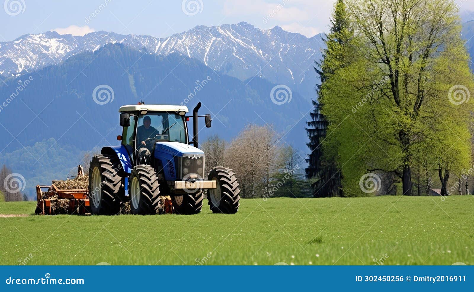 The Tractor S Tire Marks Map the Path of Progress in the Springtime ...
