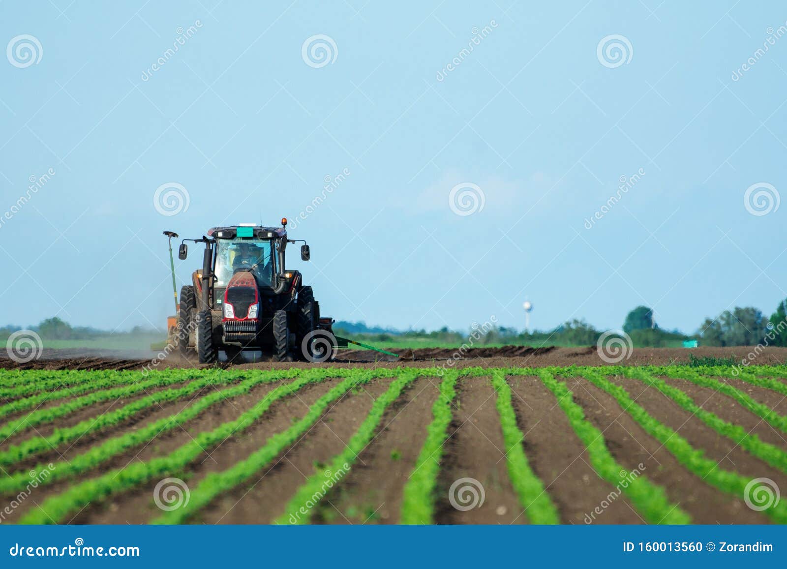 Tractor and Seeder Planting Crops on a Field Editorial Image - Image of ...