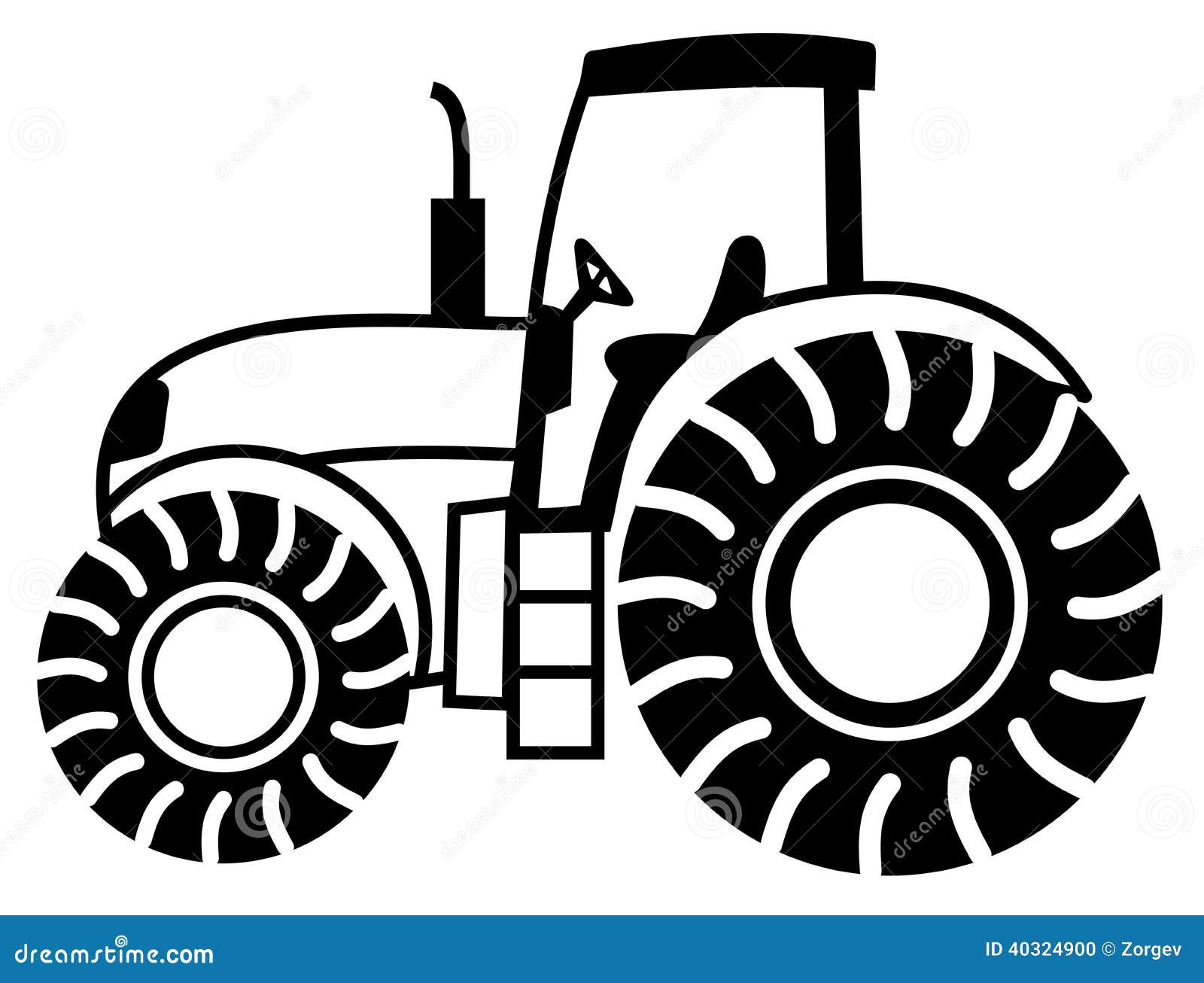 A tractor shadow black stock illustration. Illustration of pictogram ...