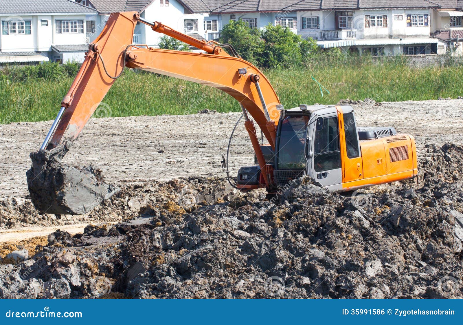Tractor Shovel. stock photo. Image of mover, machinery - 35991586