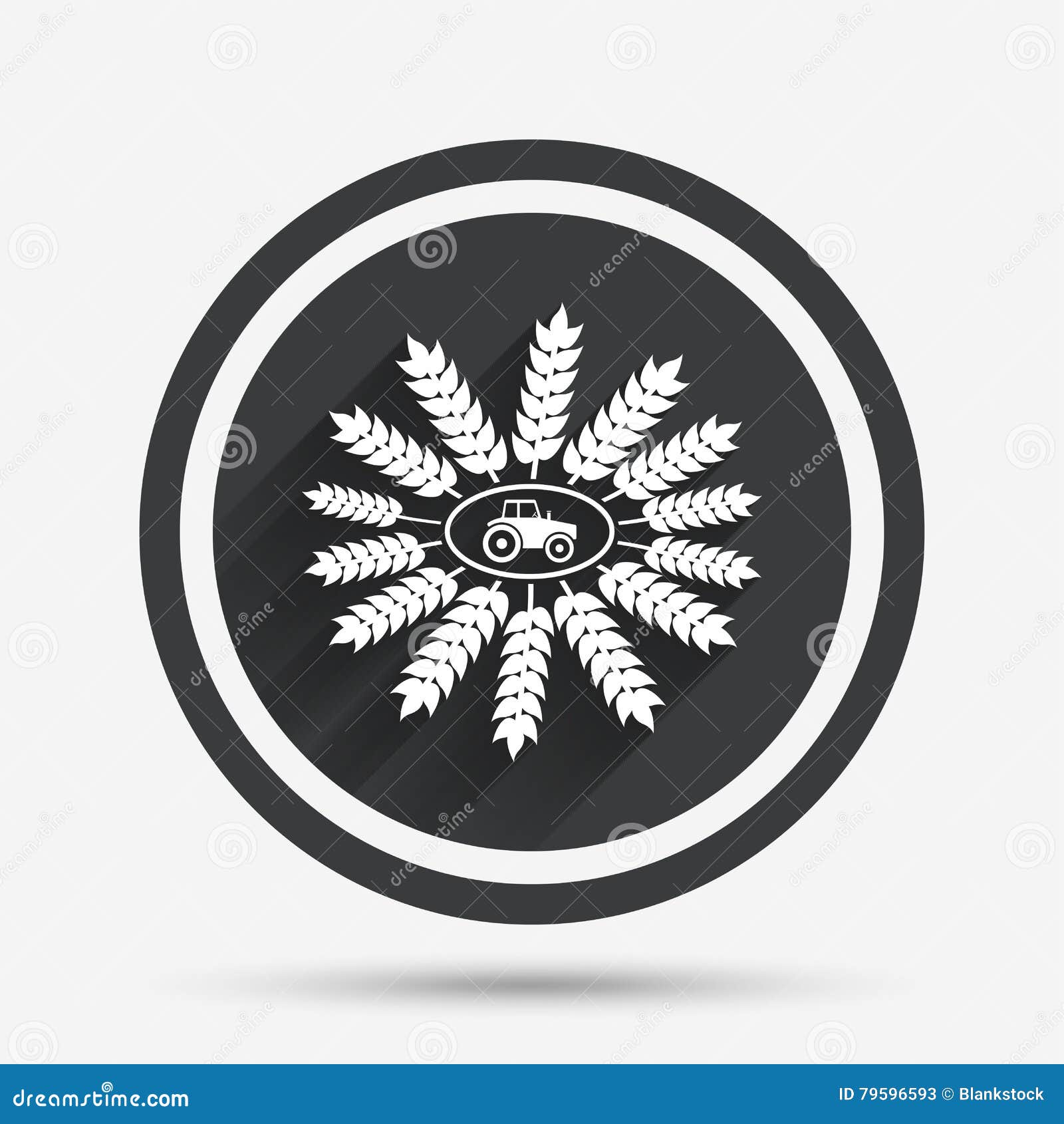 Tractor Sign Icon. Agricultural Industry Symbol. Stock Vector ...