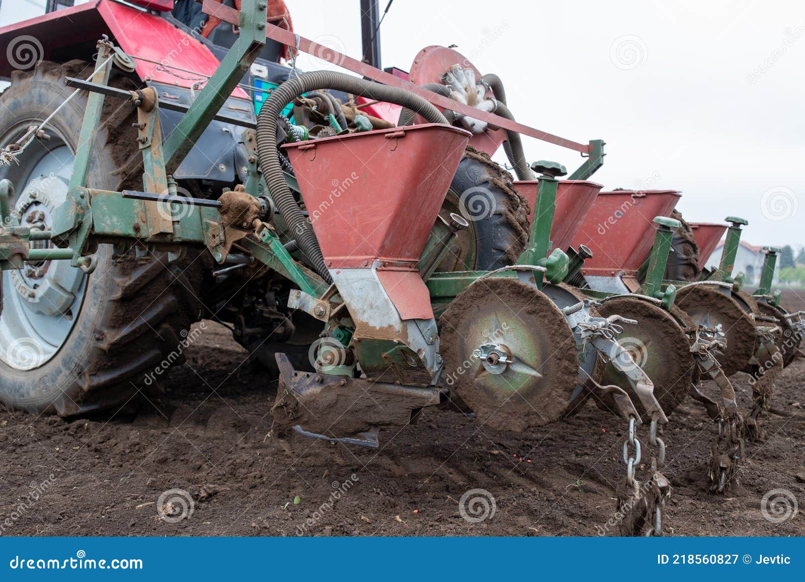 Tractor Sowing Field in Spring Time Stock Image - Image of countryside ...