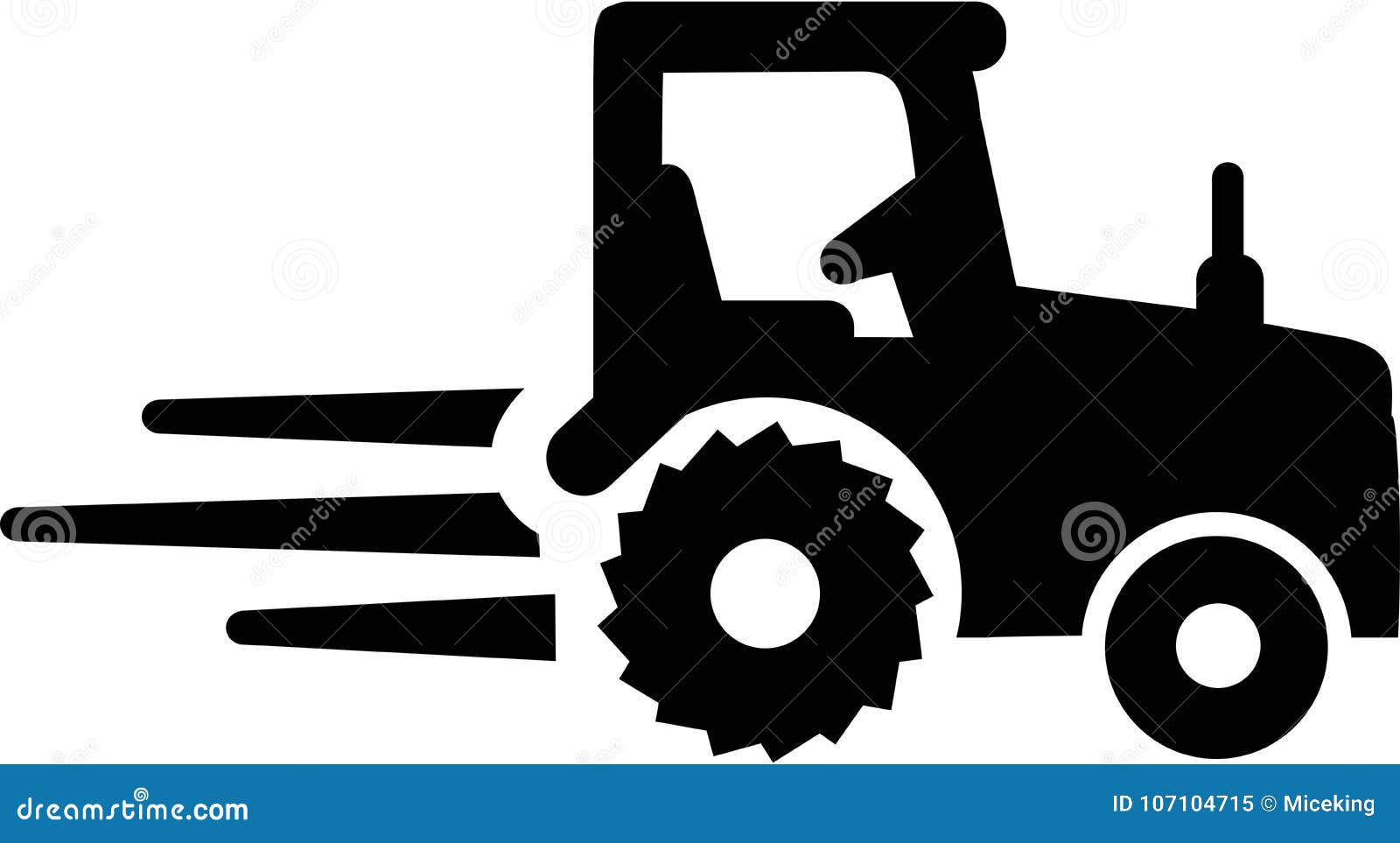 Tractor with Speed stock vector. Illustration of symbol - 107104715