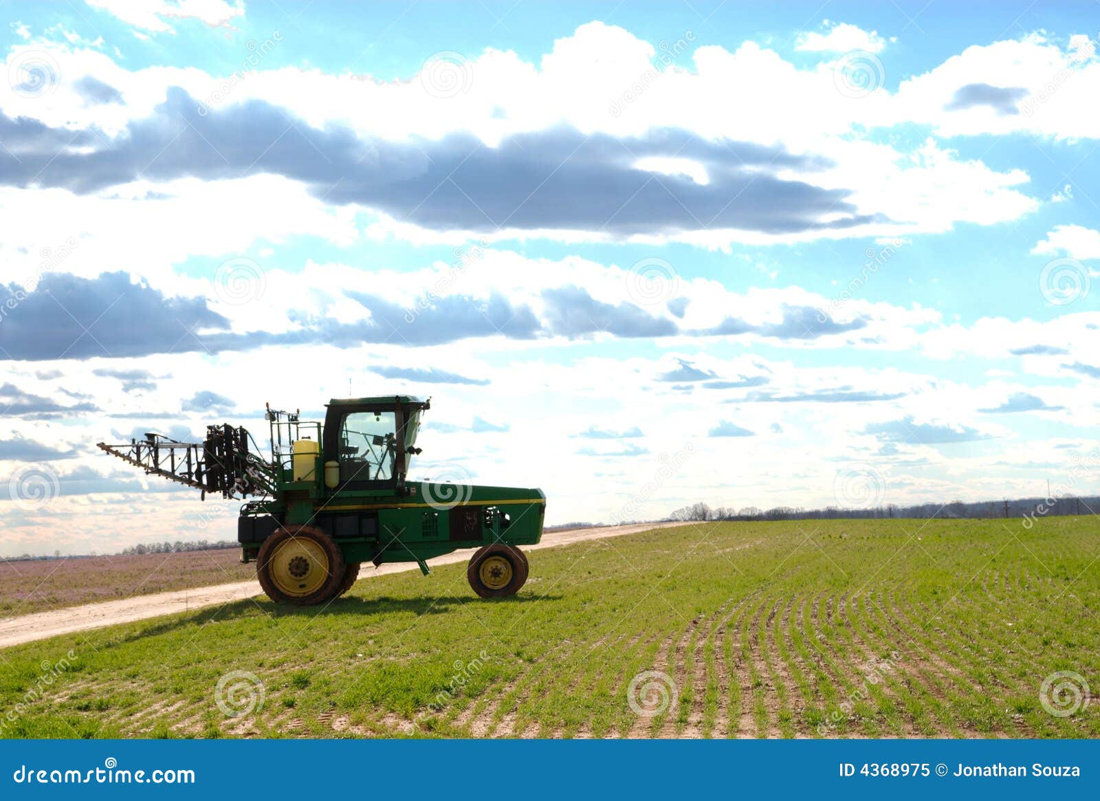 Tractor And Sprayer With Folded-in Spray Booms Editorial Image ...