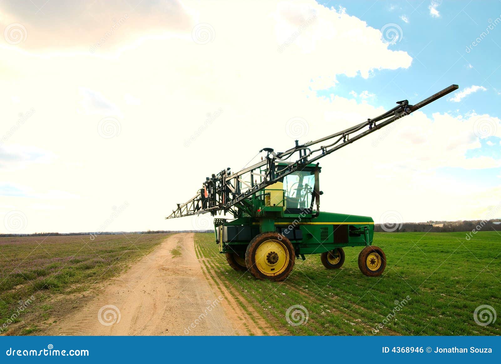 Tractor And Sprayer With Folded-in Spray Booms Editorial Image ...
