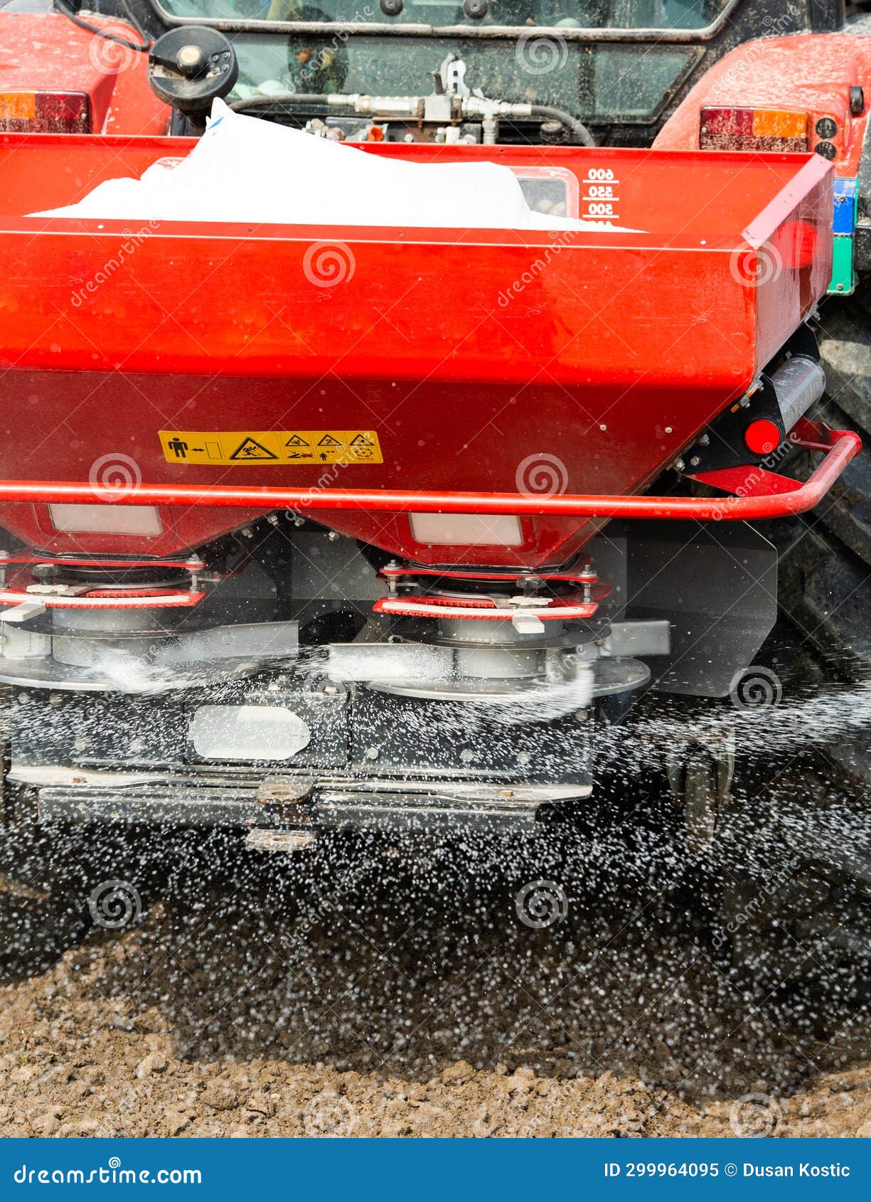 Tractor Spreading Artificial Fertilizers Stock Image - Image of farm ...