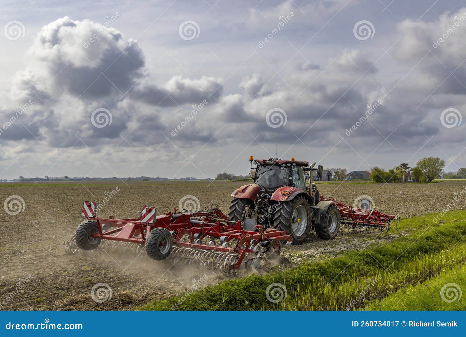 Tractor during Spring Work on the Field Stock Image - Image of organic ...