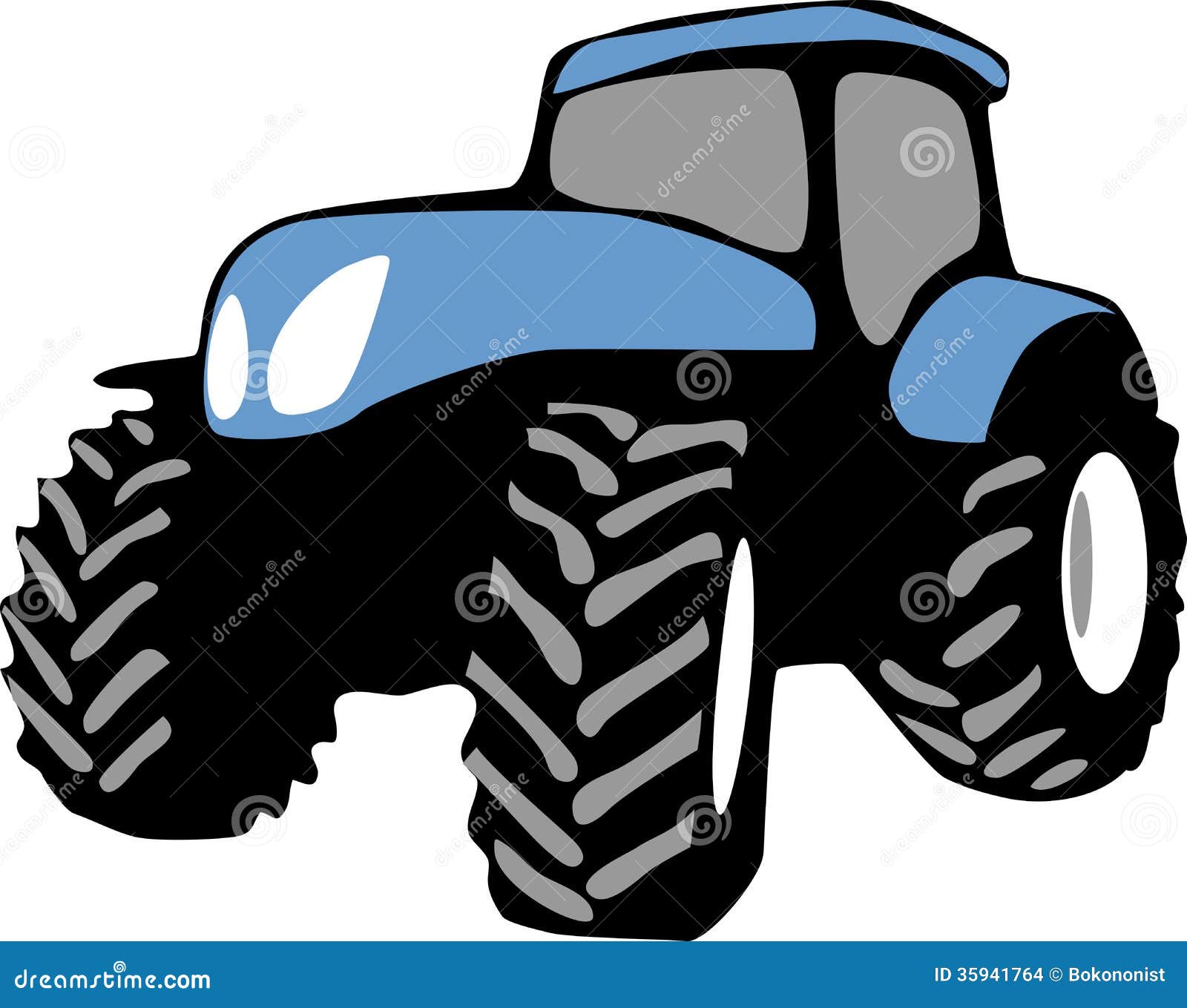 Tractor Stylized Vector Symbol | CartoonDealer.com #58411032