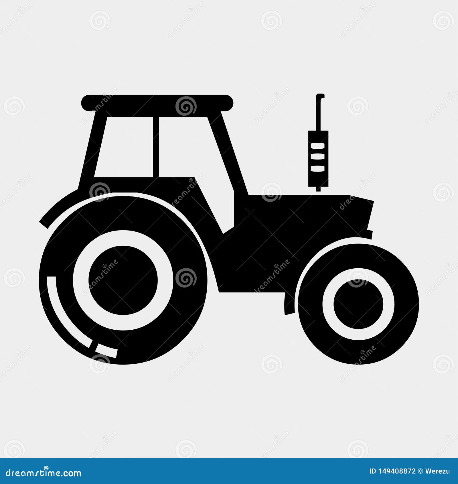 Tractor Symbol Vector Illustration Stock Vector - Illustration of land ...